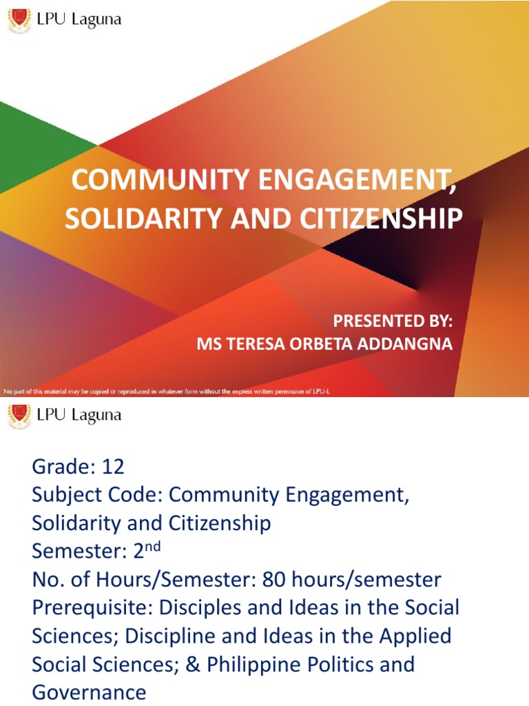 Community Dynamics, Structures and Partnerships: A Framework for ...
