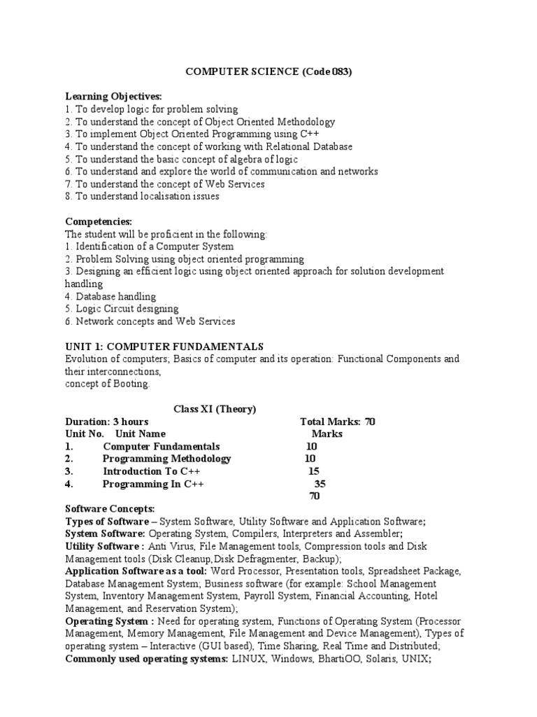 Computer Science Pdf Class Computer Programming Array Data Structure 1181
