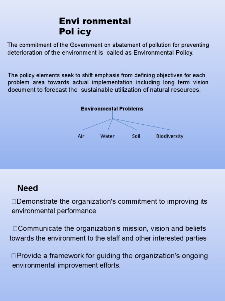 A Framework for Environmental Protection: An Analysis of India's ...