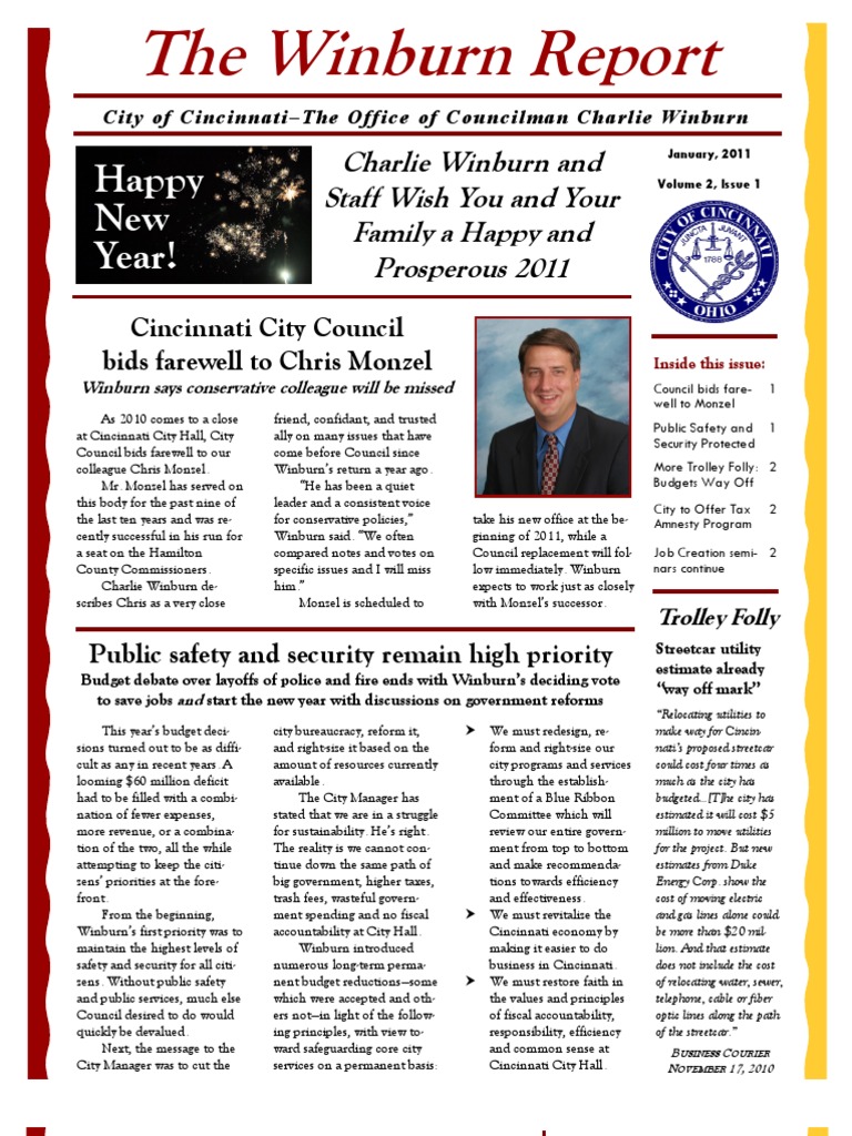 Winburn Report January 2011 | PDF | Taxes | Economies