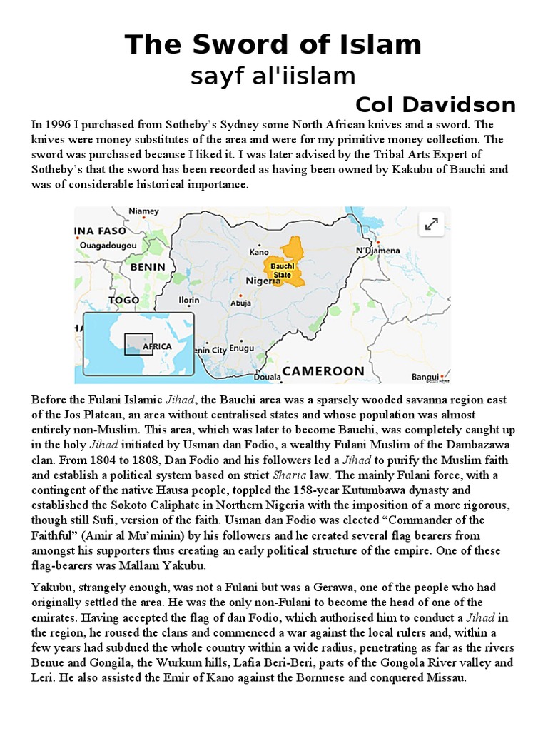 Historical Significance of the Fulani Sword | PDF | Religion And Belief ...