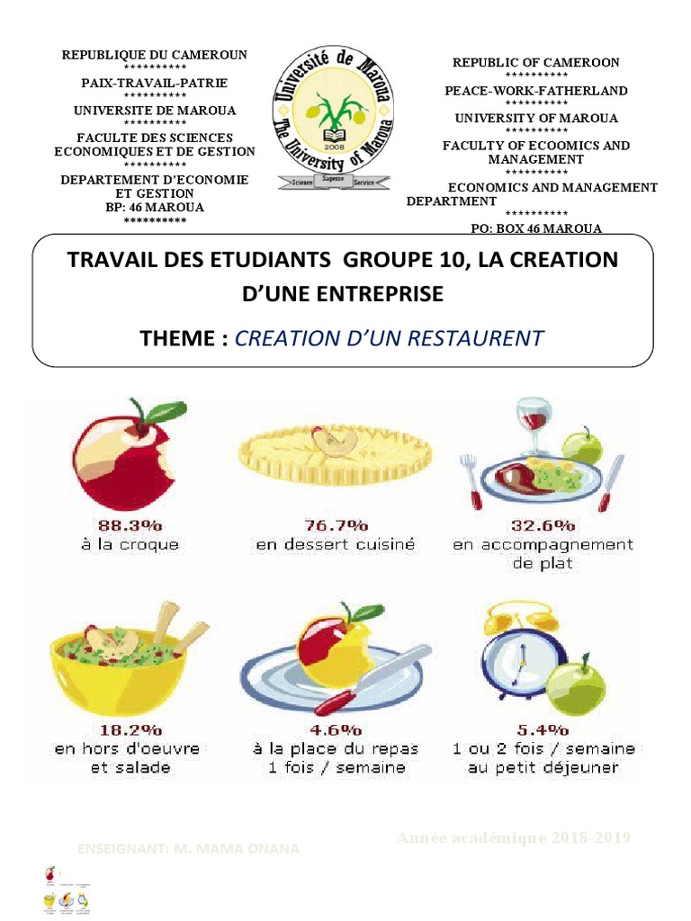 Création du Restaurant Gout Sahel | PDF | Restaurants | Marque