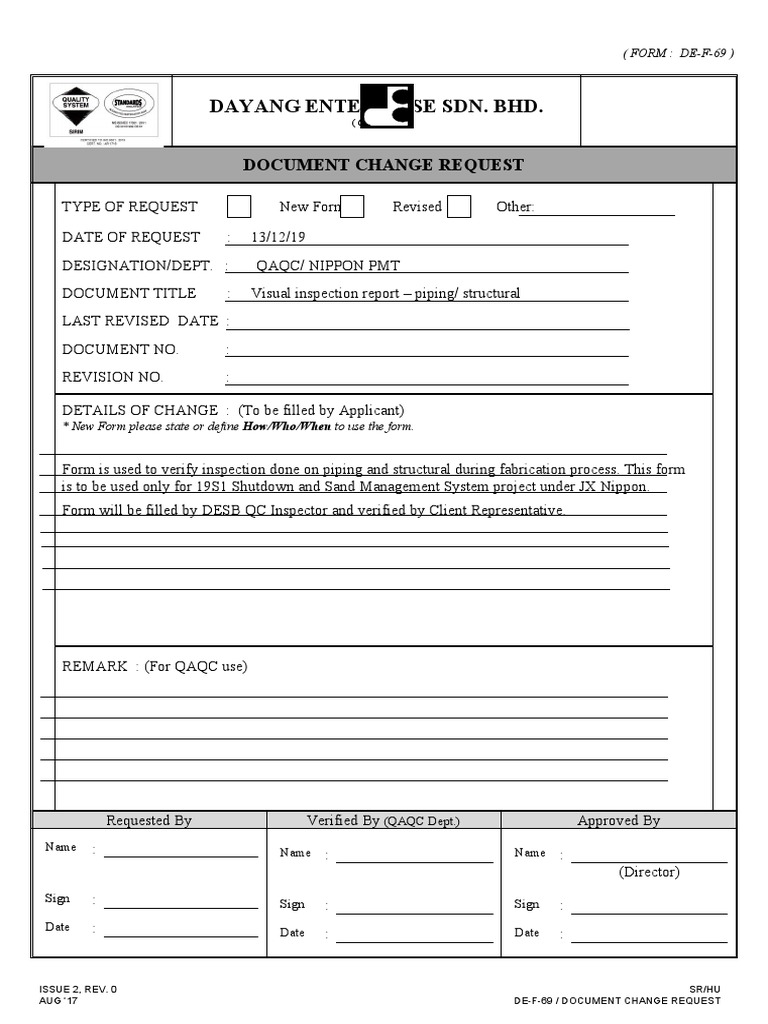 Visual Inspection - Piping and Structure | PDF