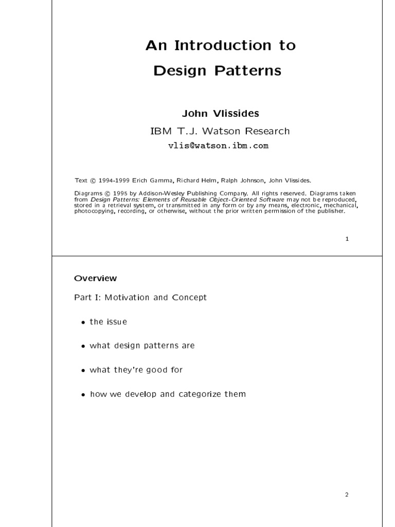 An Introduction To Design Patterns | PDF