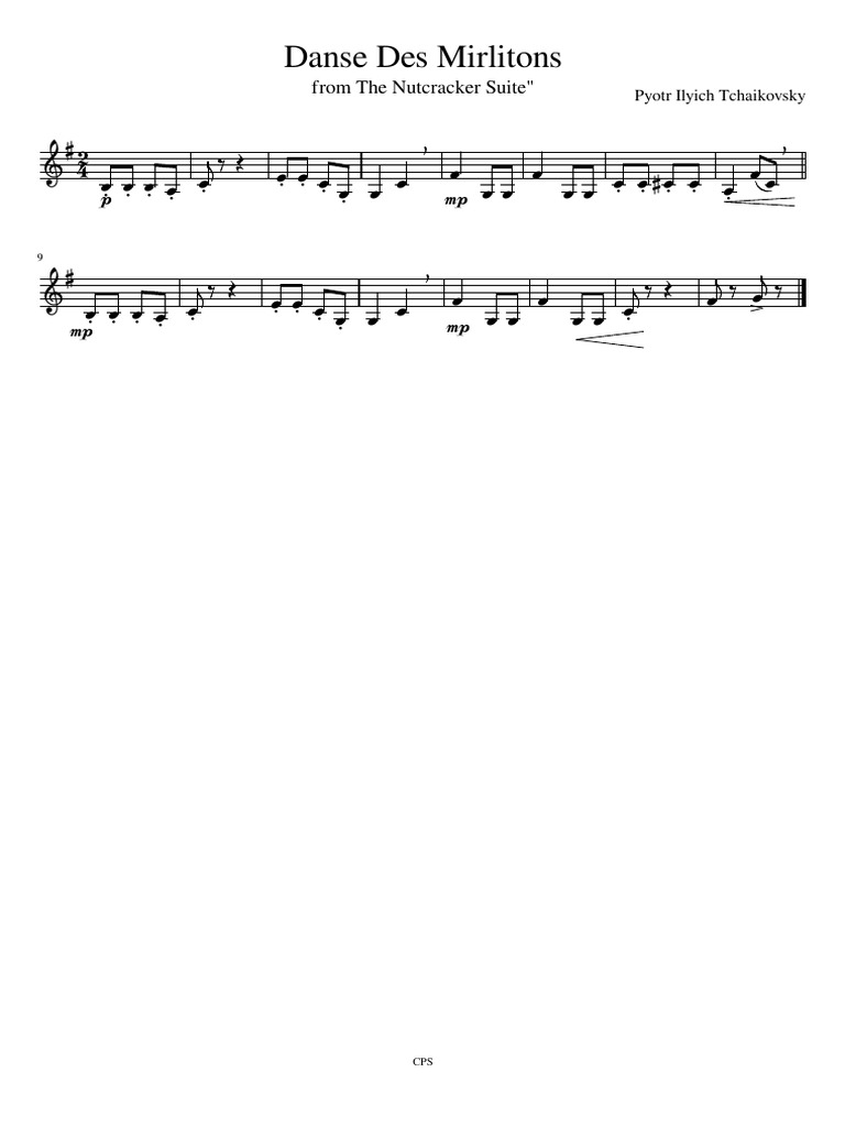 Nutcracker Suite: Mirlitons Dance | PDF