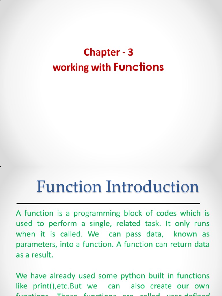 Function All Part PDF | PDF | Parameter (Computer Programming) | Anonymous Function