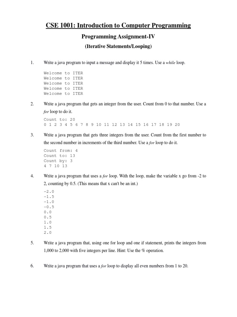 ICP-Programming Assignment-IV PDF | PDF | Control Flow | Numbers