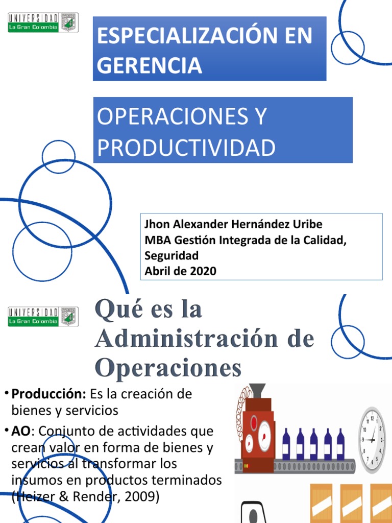 Operaciones y Productividad Abril 2020 | PDF | Economias | Business
