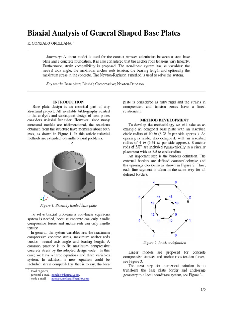 Biaxial Base Plate Stress Analysis | PDF | Stress (Mechanics) | Equations