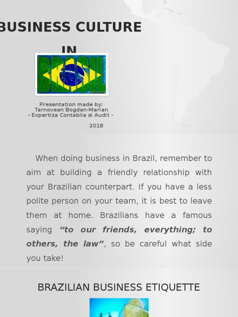Business Culture in Brazil | PDF | Human Communication