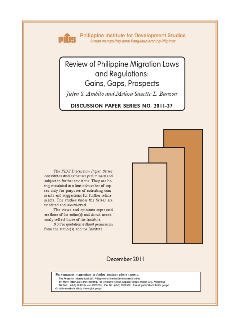 2 Review of Philippine Migration Laws and Regulations | PDF | Migrant ...