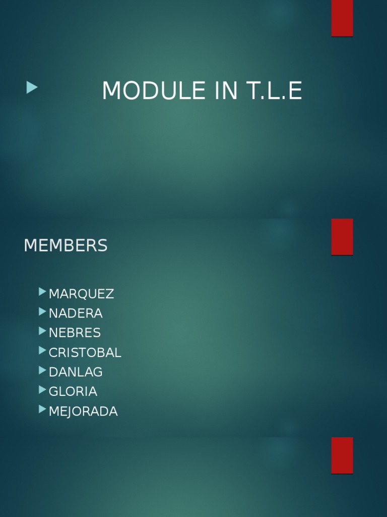 Module in T.L.E | PDF