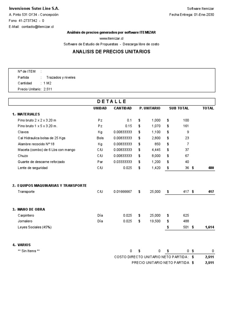 APU - Trazados y Niveles | PDF | Business
