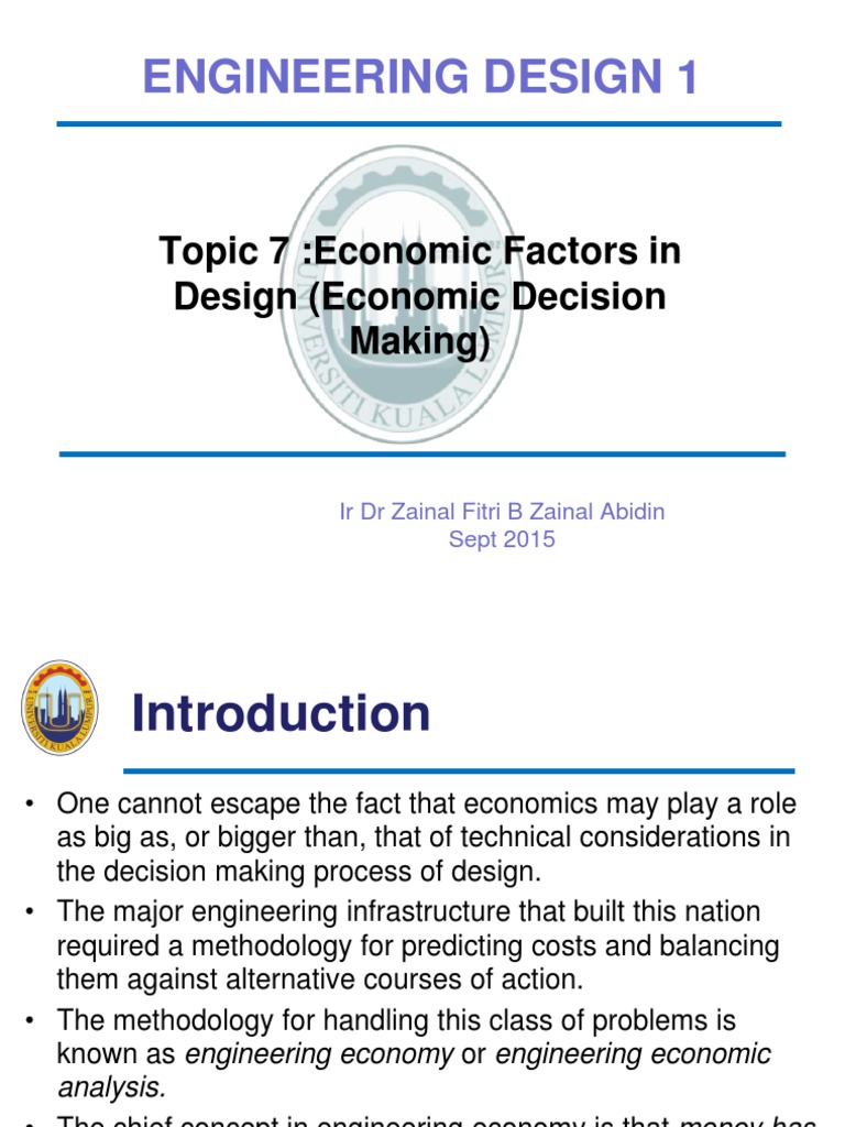 Design1 Lesson 8 - Economic Factor in Design 2 | PDF | Taxation In The ...