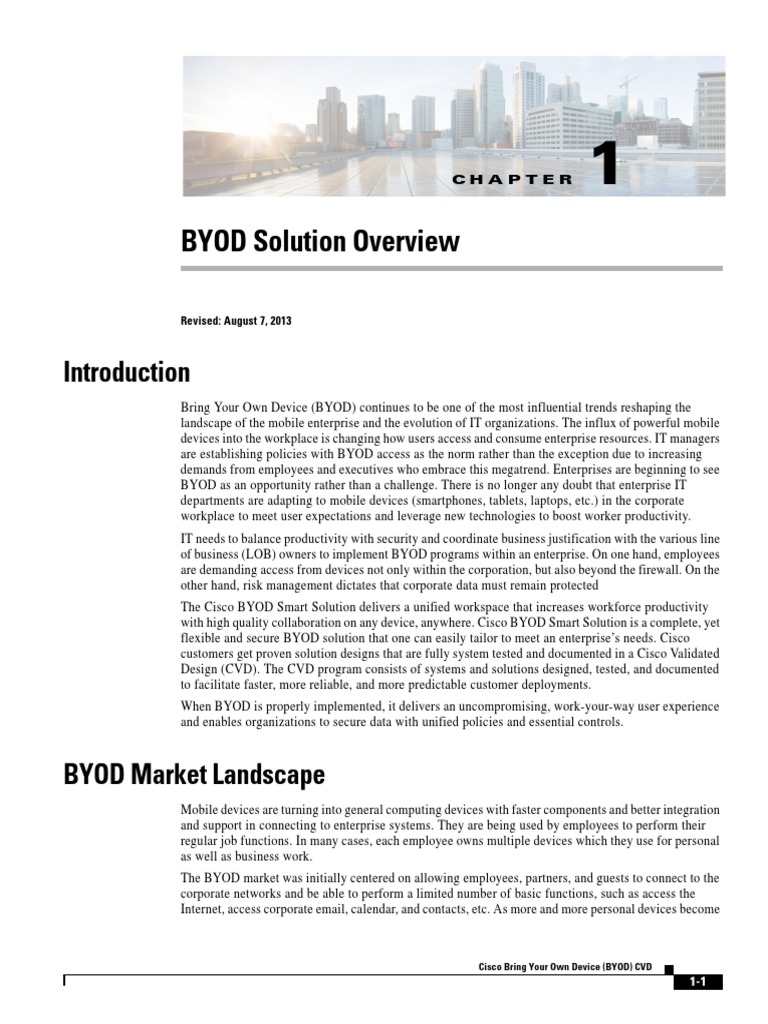 BYOD Solution Overview: Revised: August 7, 2013 | PDF | Wireless Lan ...