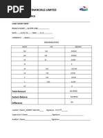 Cash Count Audit Form | PDF