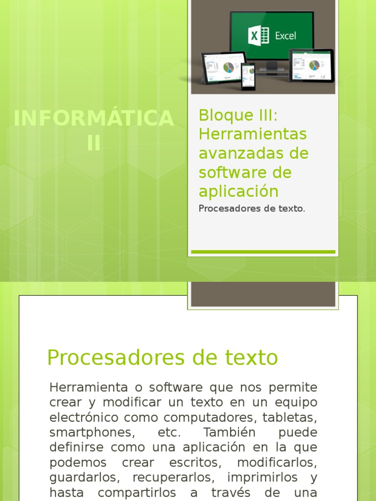 Informática II: Bloque III: Herramientas Avanzadas de Software de ...