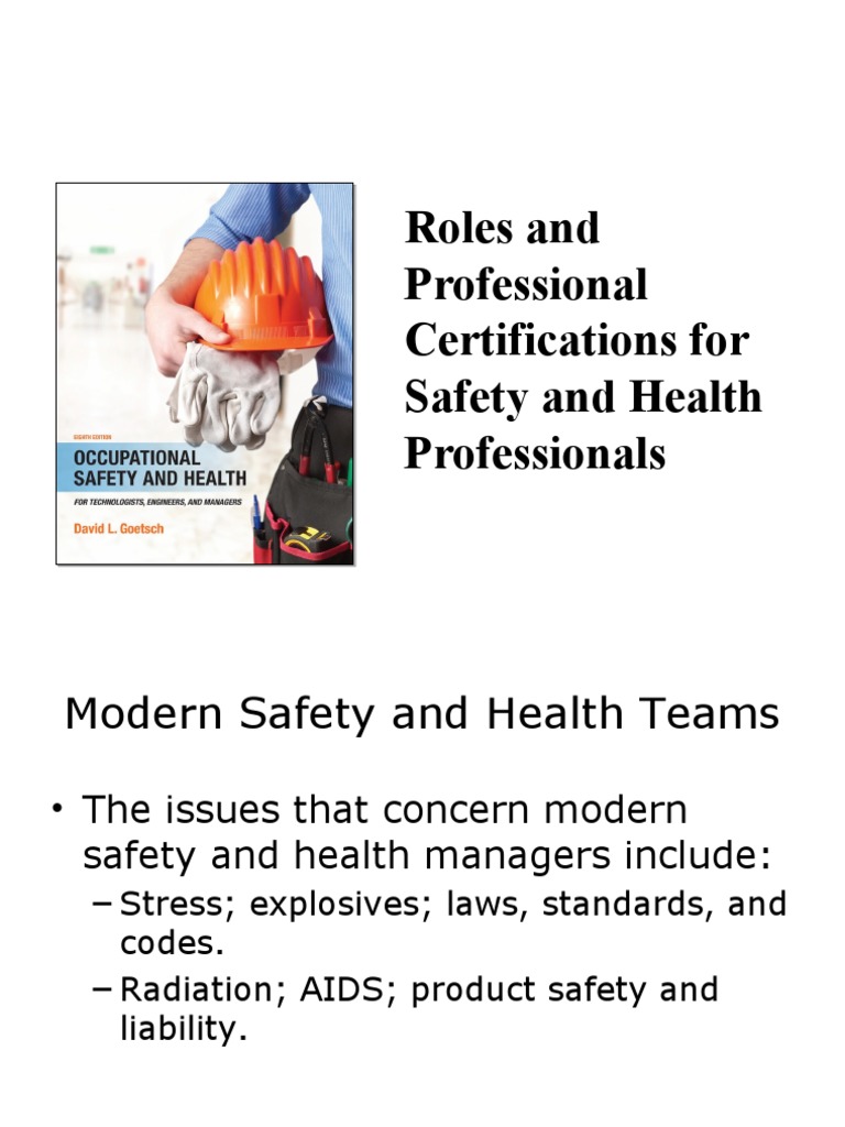 Lecture 2 - Roles and Responsibilities | PDF | Occupational Hygiene ...