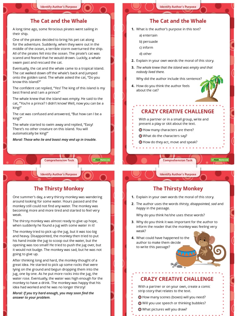 60 Comprehension Strategy Task Cards Adobe Reader - 41133 | PDF | Dogs ...