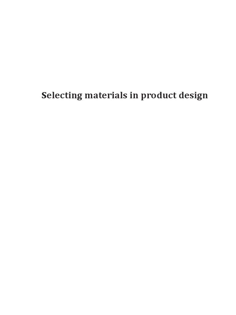 Selecting Materials in Product Design (Thesis) PDF | PDF | Usability ...