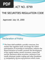 RA 8799 - Securities Regulation Code | PDF | Securities (Finance ...
