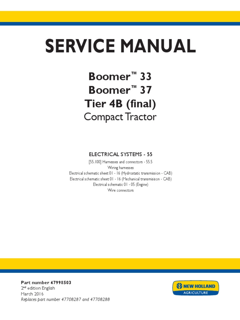 Service Manual: Boomer 33 Boomer 37 Tier 4B (Final) | PDF | Fuse ...