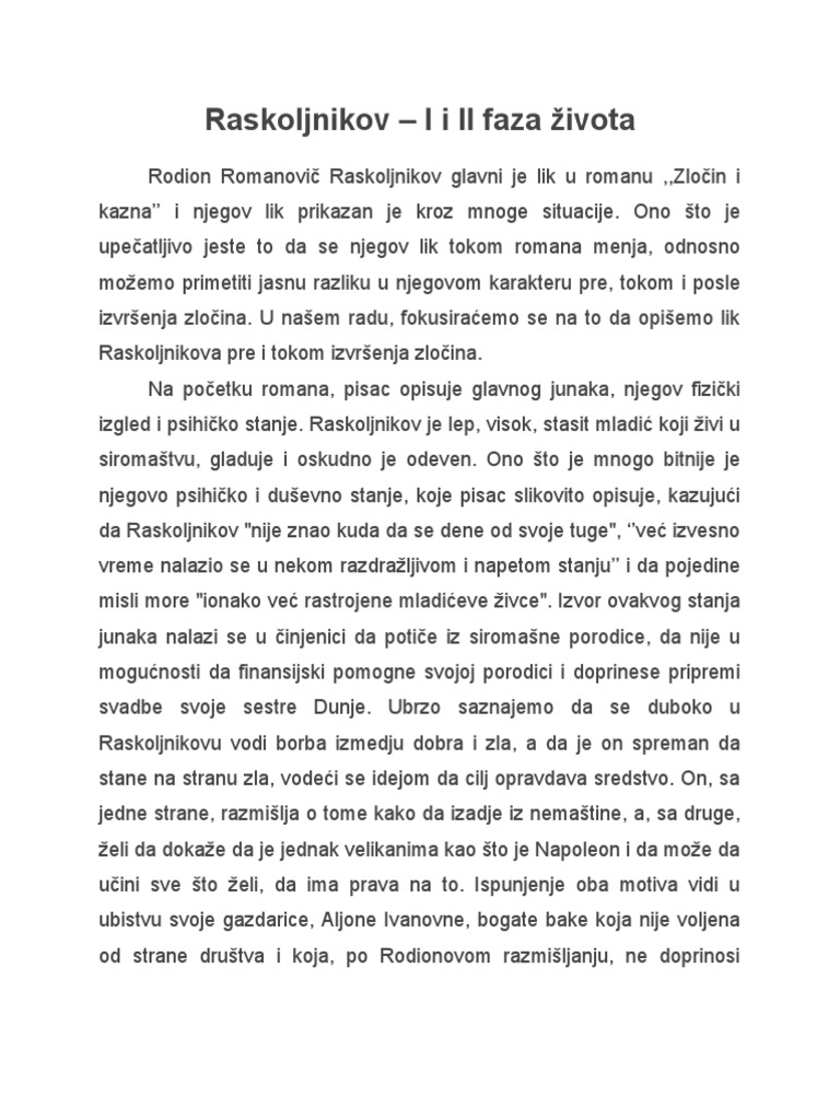 Raskoljnikov | PDF