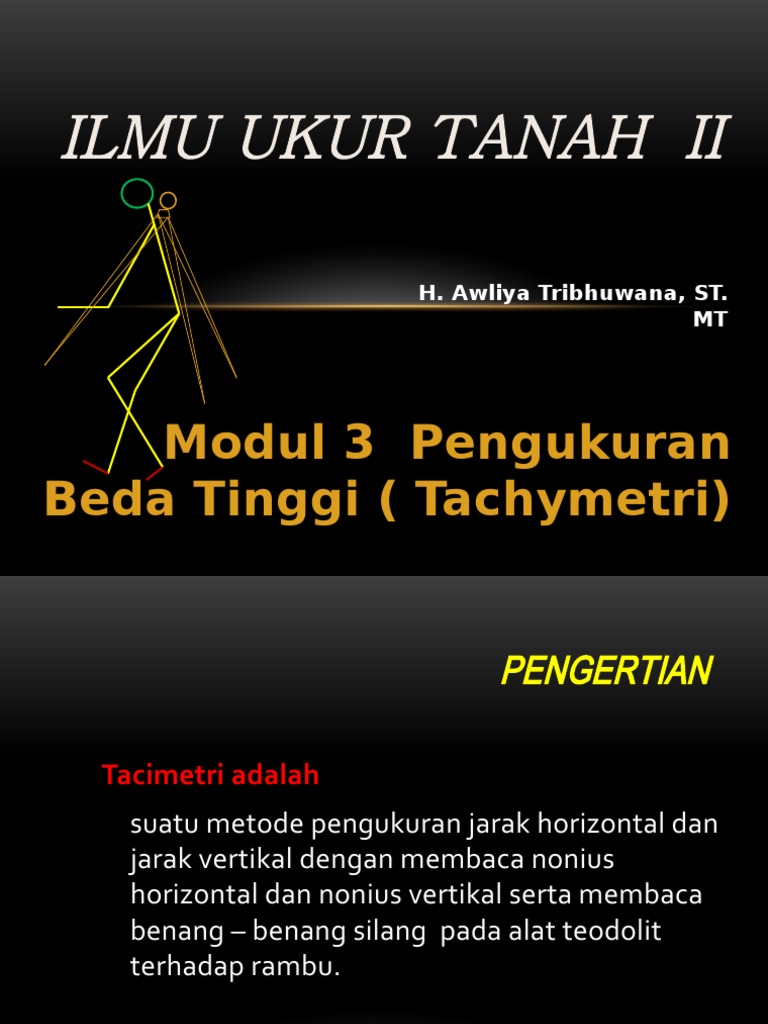 Pengukuran Beda Tinggi dengan Tachymetri | PDF