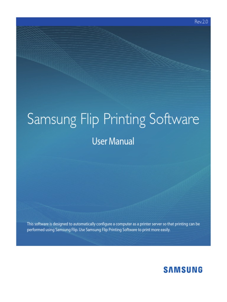 Samsung Flip Printing Software Guide | PDF | Operating System | Windows 10