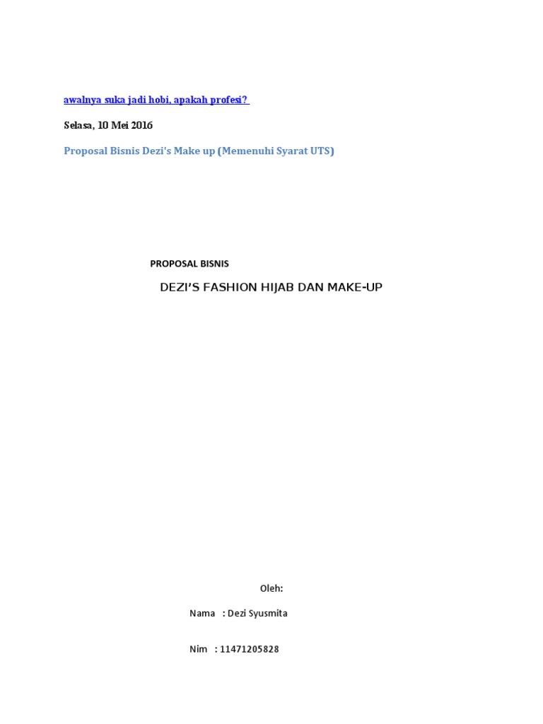 Awalnya Suka Jadi Hobi | PDF