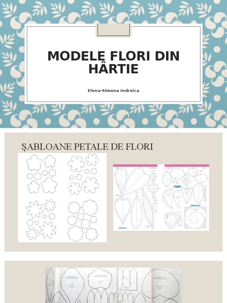 Modele Flori Din Hârtie | PDF