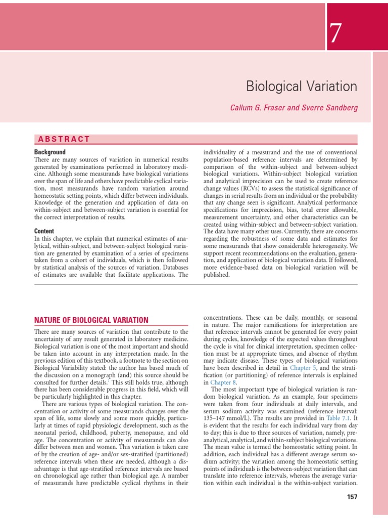 Understanding Biological Variation | PDF | Renal Function | Creatinine