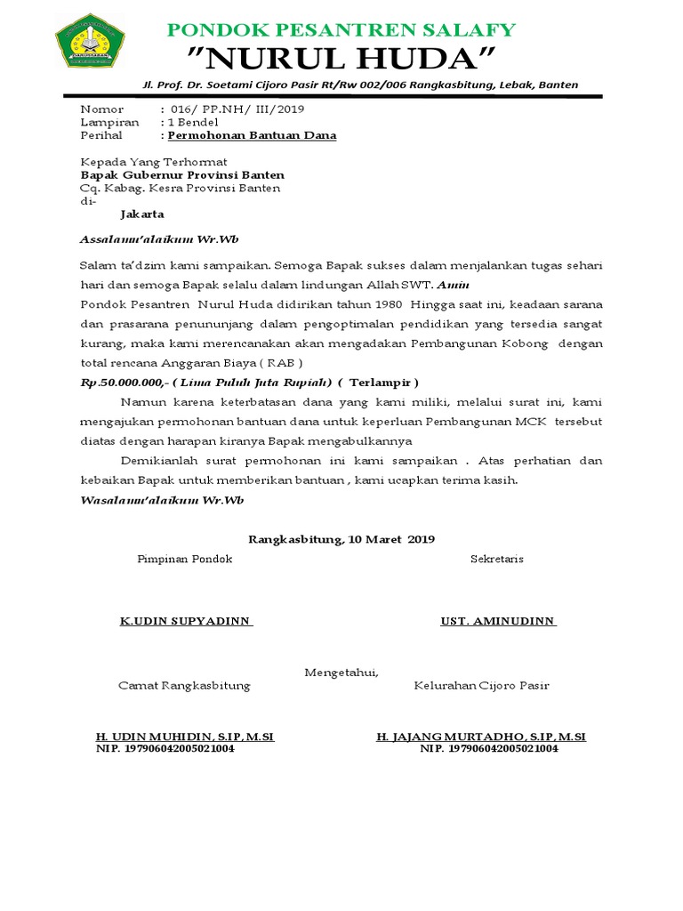 Contoh Proposal Sarpras | PDF