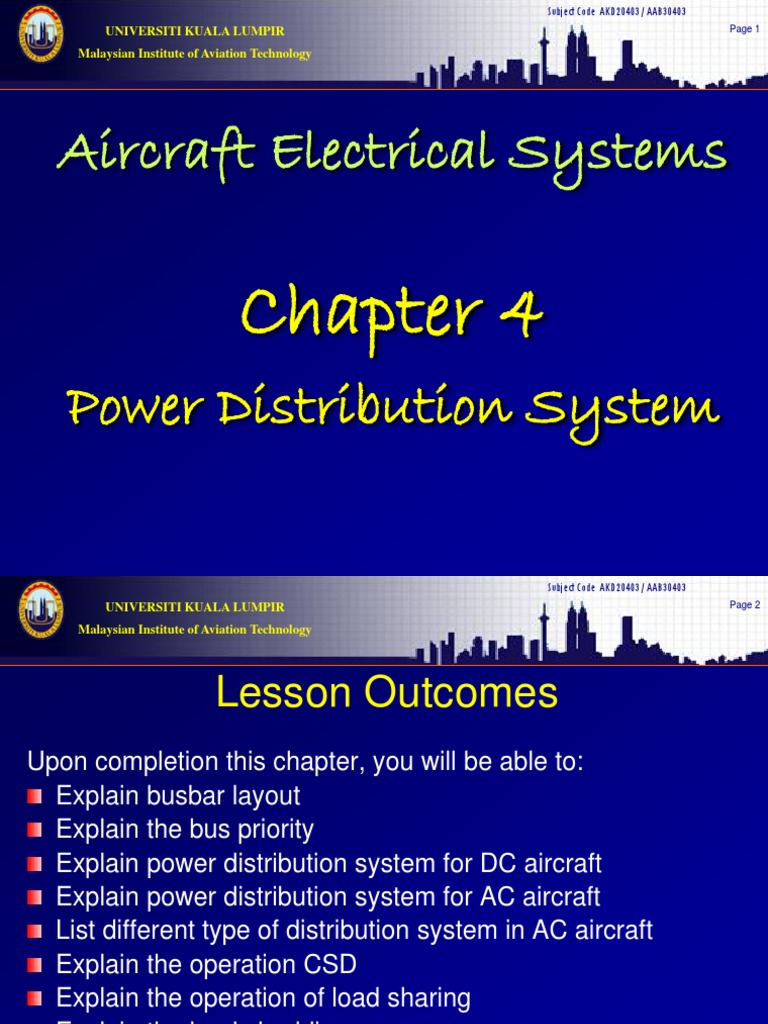 Aircraft Power Distribution Systems | PDF | Electric Generator | Amplifier