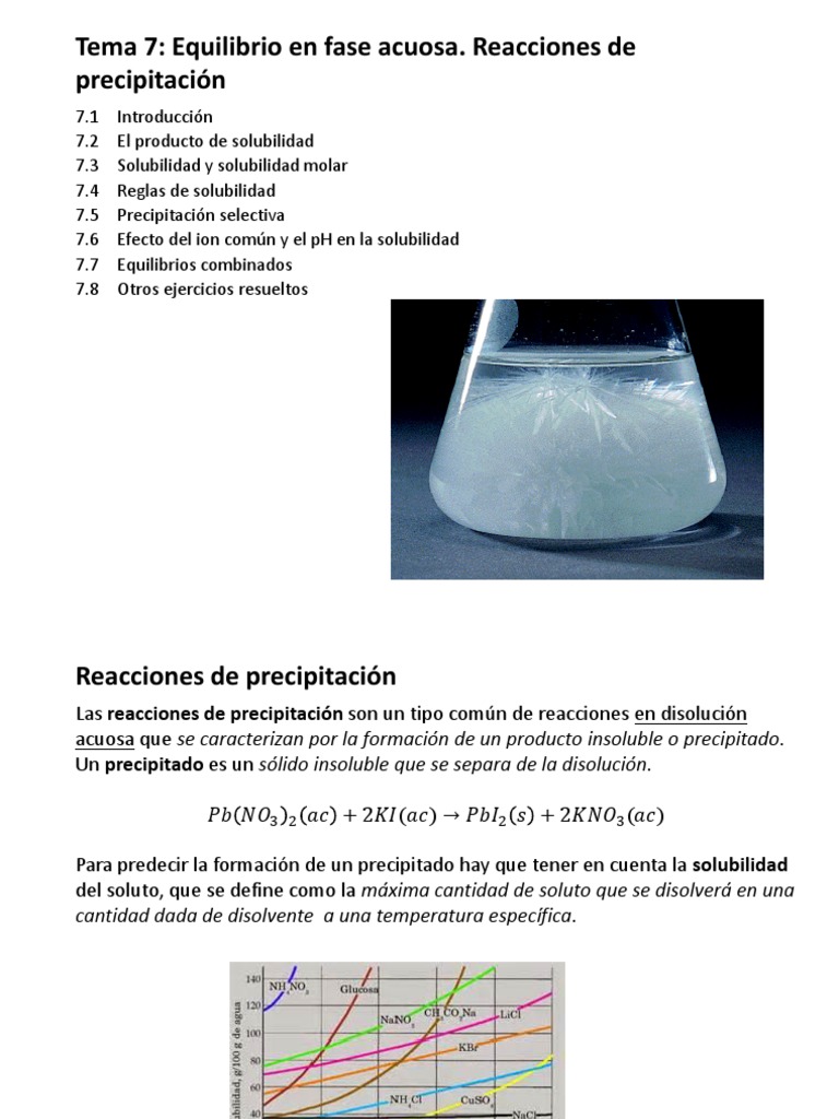 Solubilidad PDF | PDF | Solubilidad | Equilibrio químico
