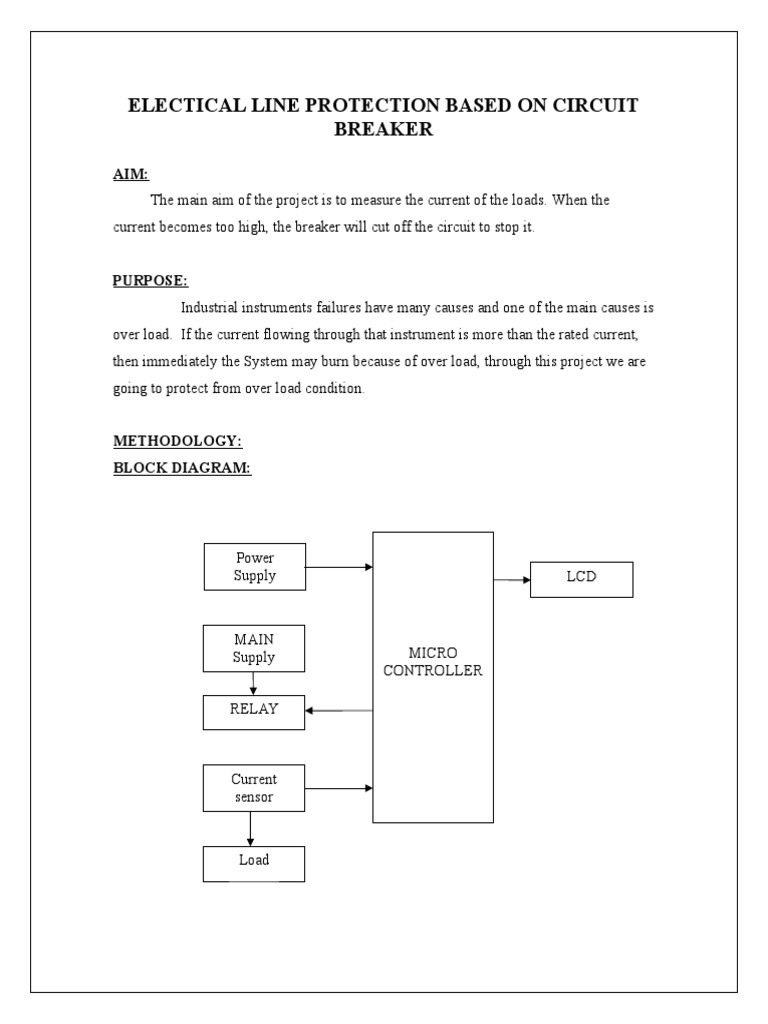 2.electical Line Protection Based On Circuit Breaker | Download Free ...