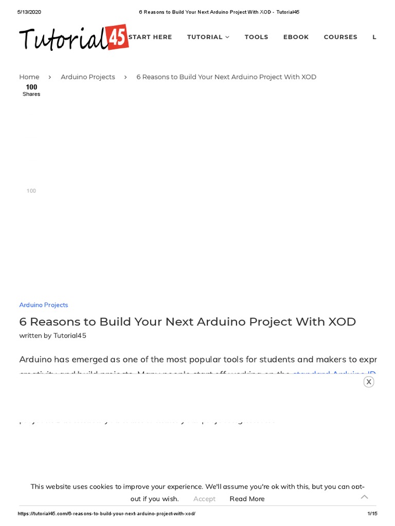 6 Reasons To Build Your Next Arduino Project With XOD - Tutorial45 PDF | PDF | Http Cookie ...