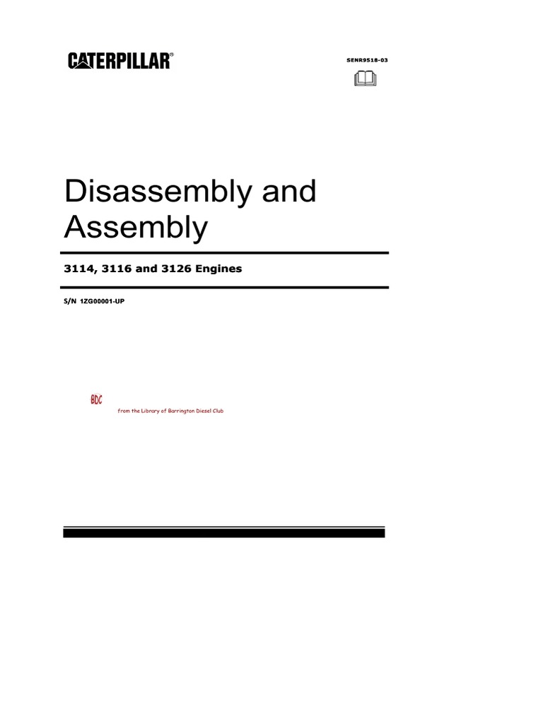 3114 3116 3126 Disassembly and Assemblypdf PDF | PDF | Fuel Injection ...