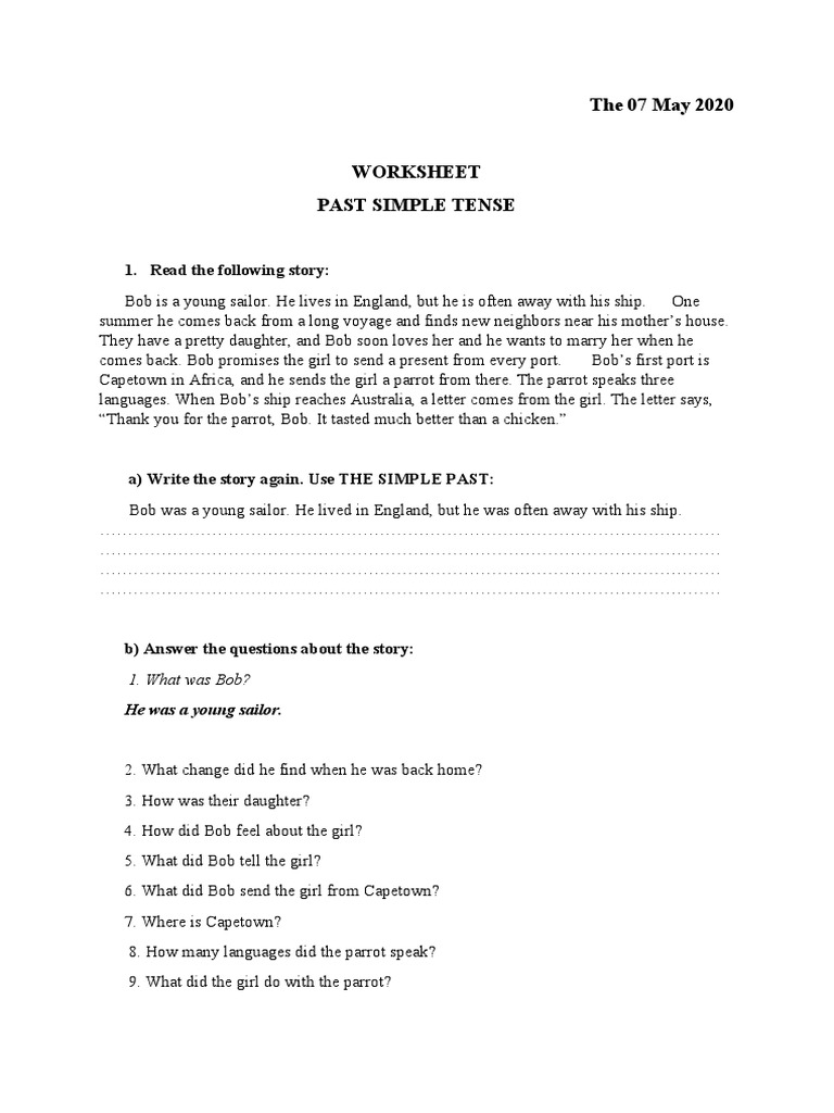 Past Simple-Worksheet