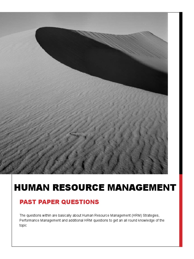 HRM Exam Prep for Students | PDF | Human Resource Management ...