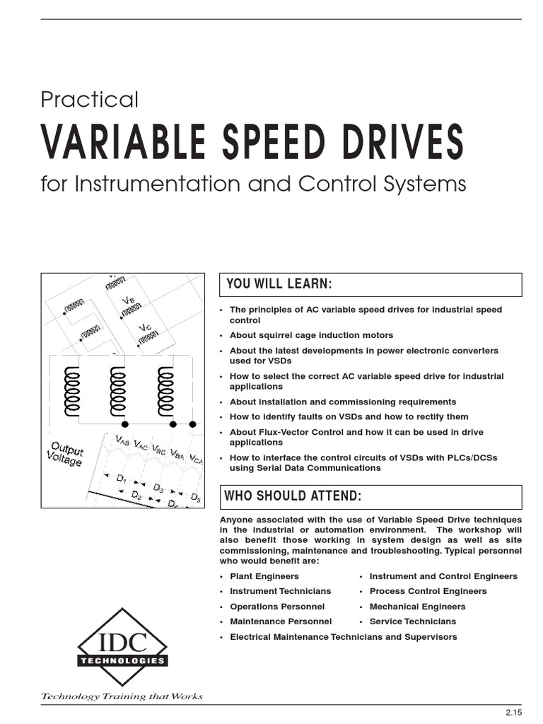 B - VSD - Instrumentation & Control Systems PDF | PDF | Electric Motor ...