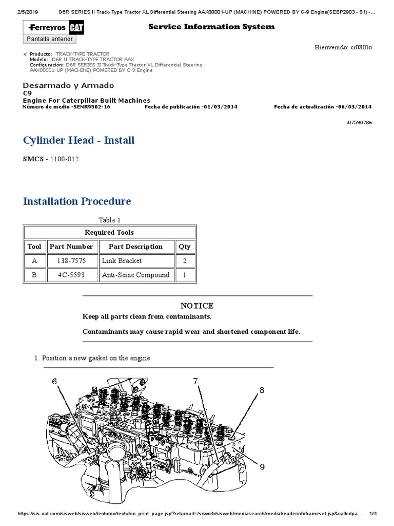 Cylinder Head - Install | Download Free PDF | Propulsion | Screw