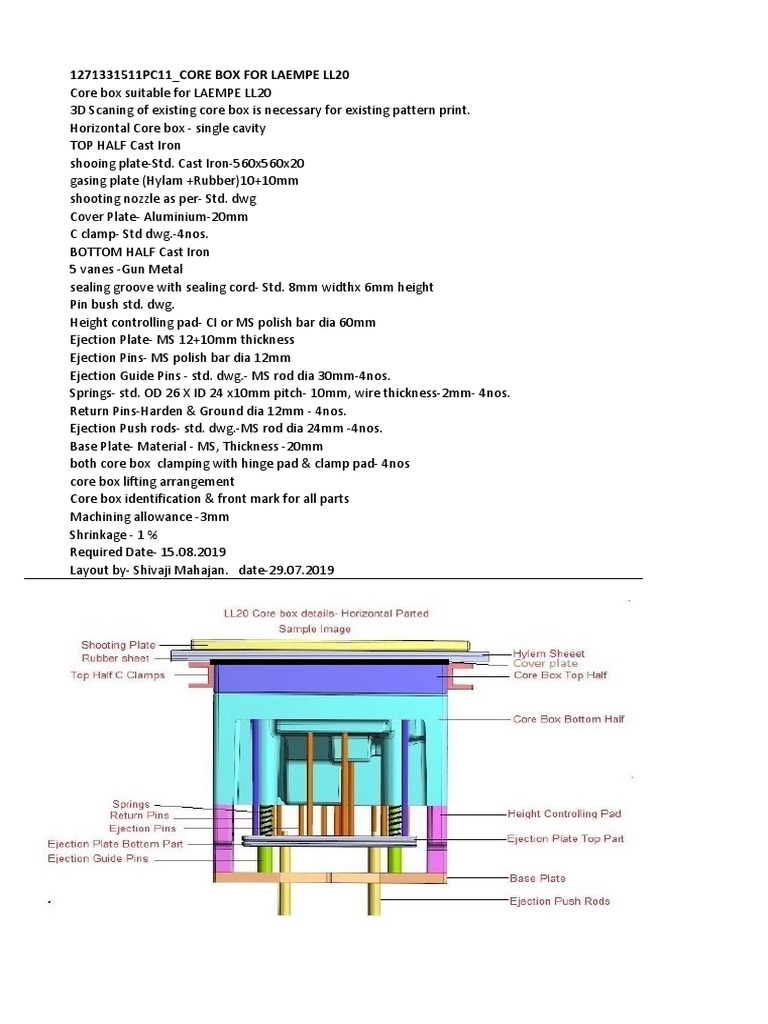 LAEMPE LL20 Core Box Parts List | PDF