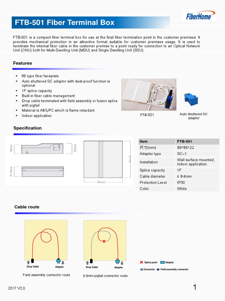 Roseta Optica FTB-501 | Download Free PDF | Electrical Connector ...