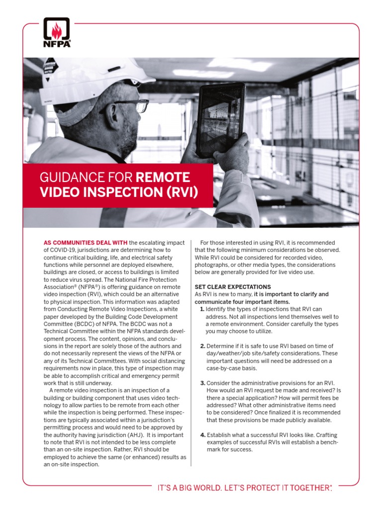 OK - Guidance For Remote Inspection RVI | PDF | Safety | Business