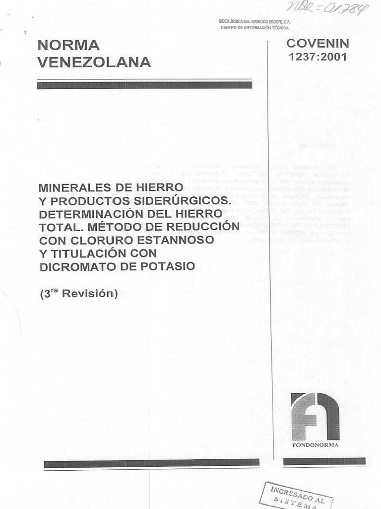 Covenin 1237 | PDF