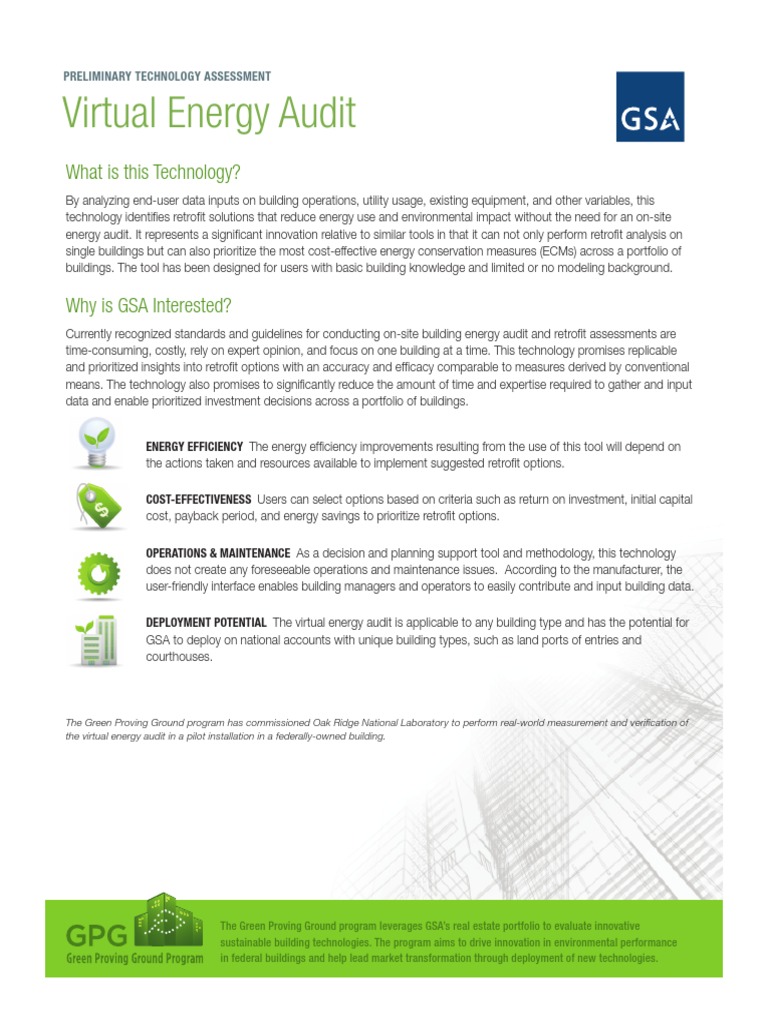 Virtual Energy Audit for Building Efficiency | PDF | Efficient Energy ...