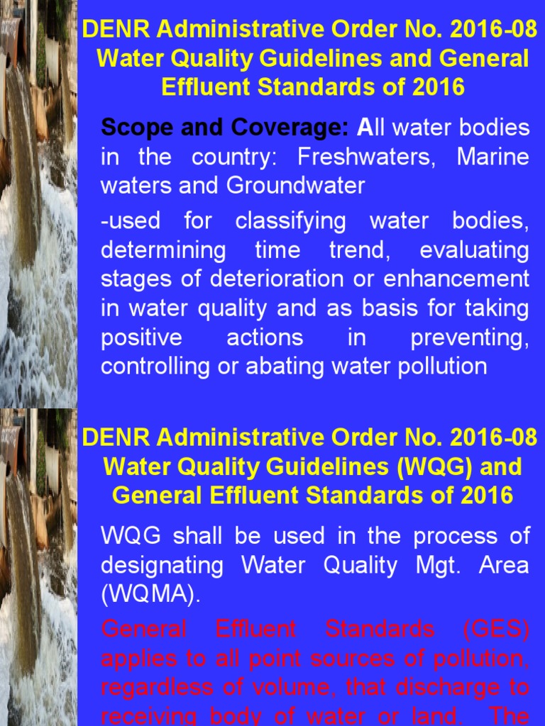 DAO 2016-08 Water Quality Guidelins and General Effluent Standards ...