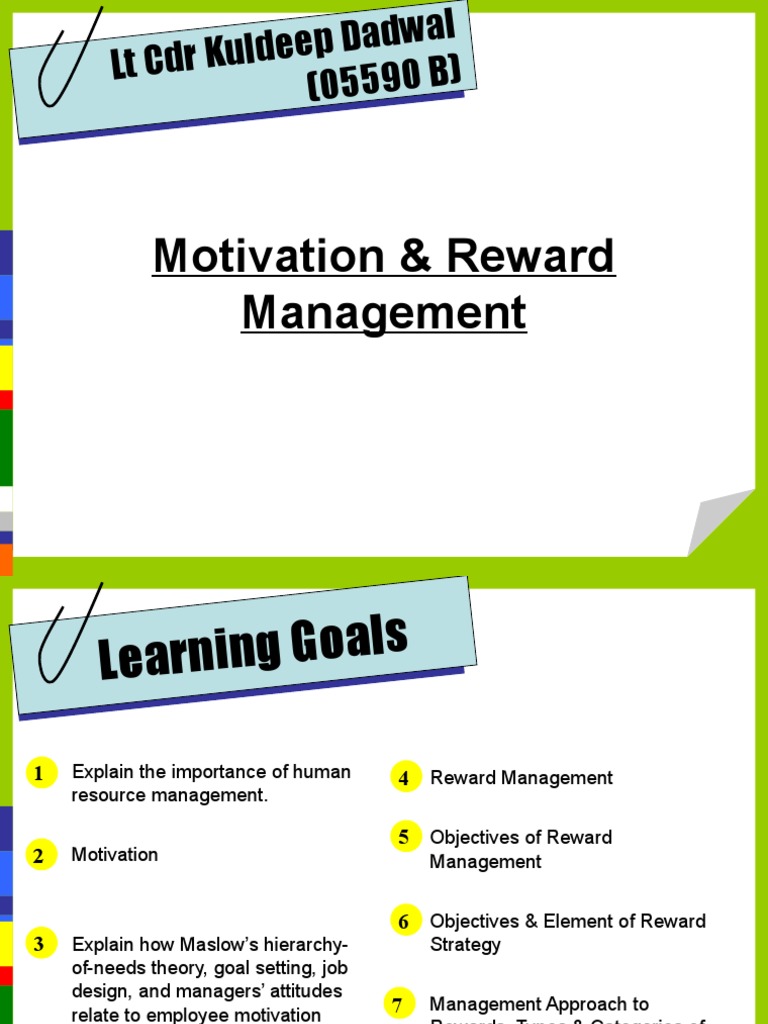 HRM-Motivation and Reward Management | PDF | Motivational | Motivation