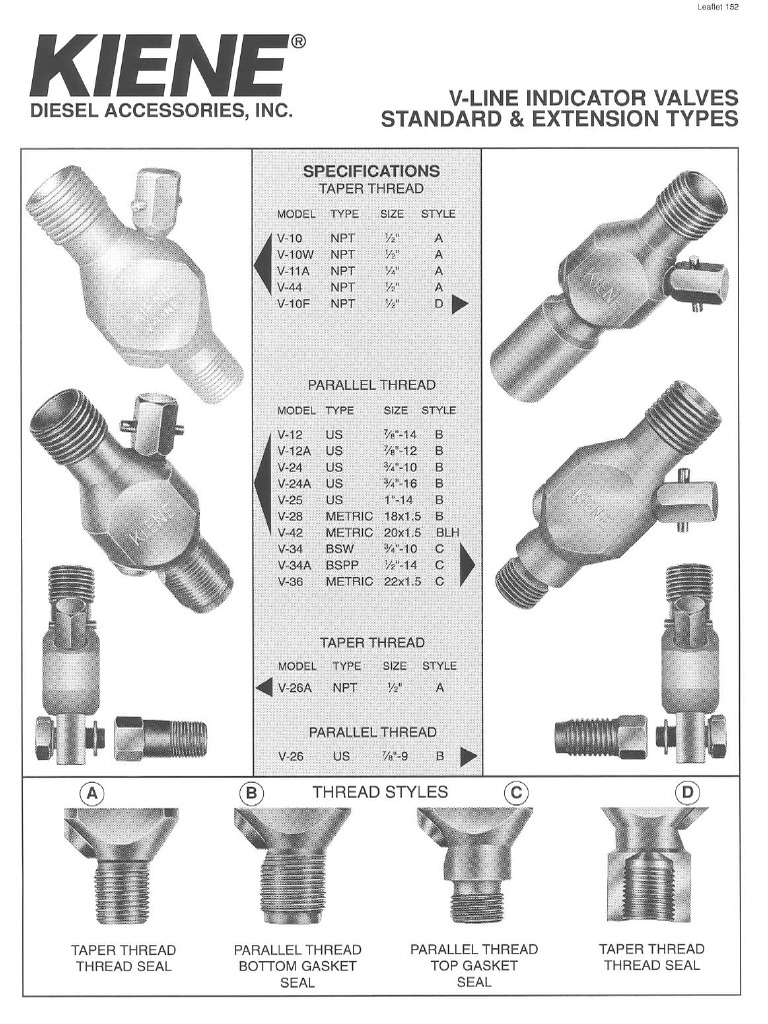 Valves Kiene For Engines | PDF